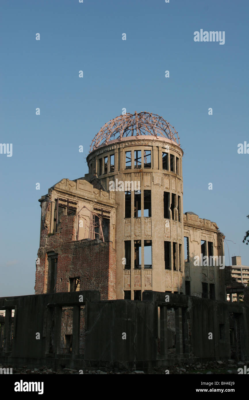 the A-Bomb Dome, in Hiroshima, on the 60th anniversary of bombing ...
