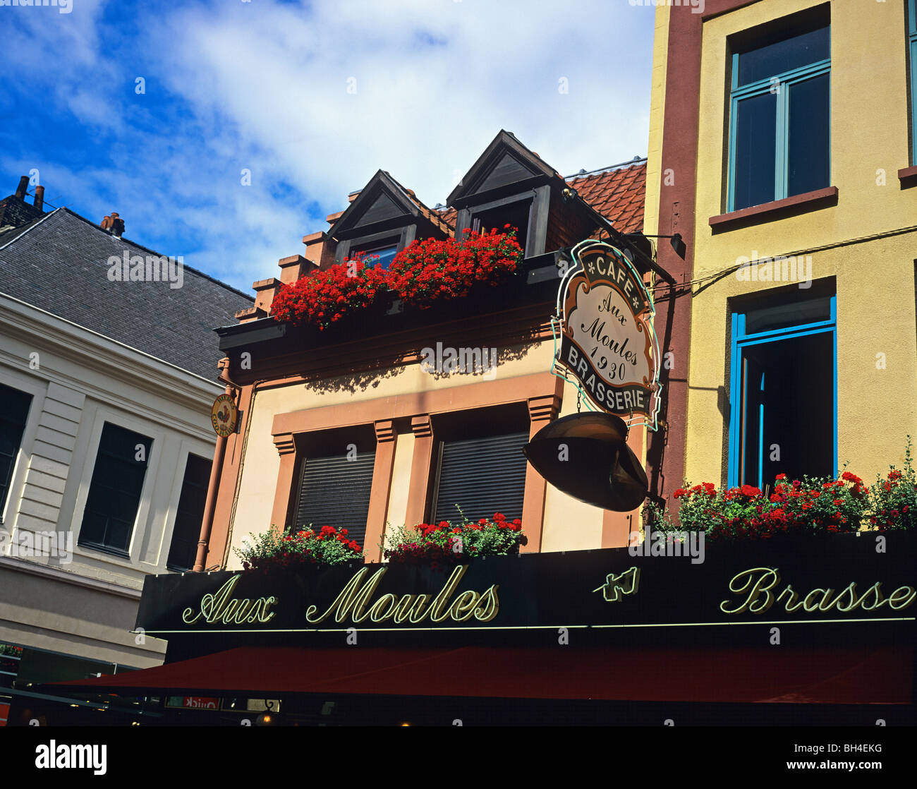 Brasserie Aux Moules - One of many long established mussel restaurants ...