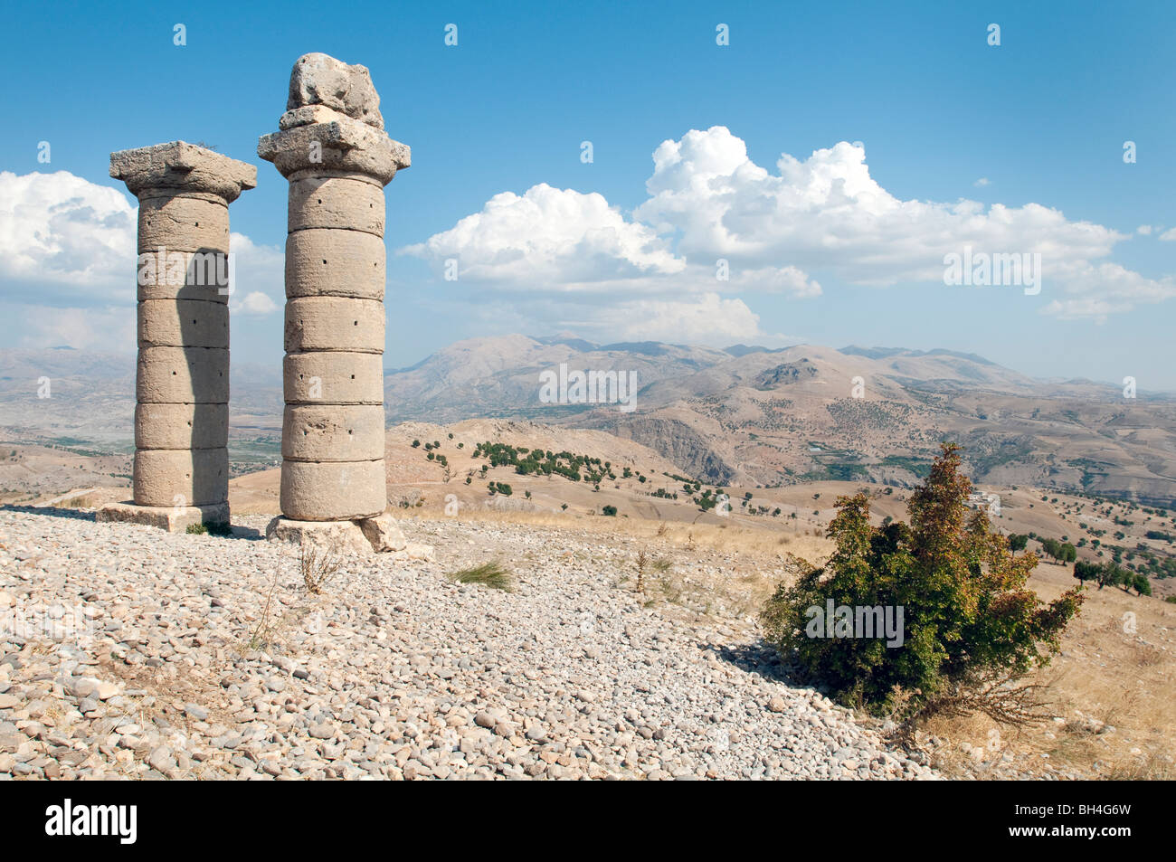 The Karakus Tumulus (monument grave) to the Commagene royal family near ...