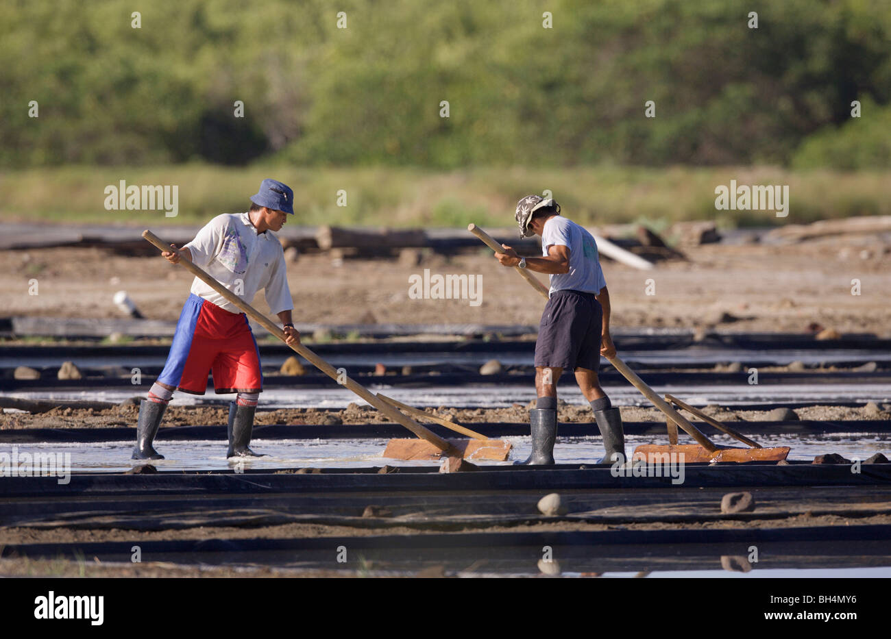 Salt production man men hi-res stock photography and images - Alamy