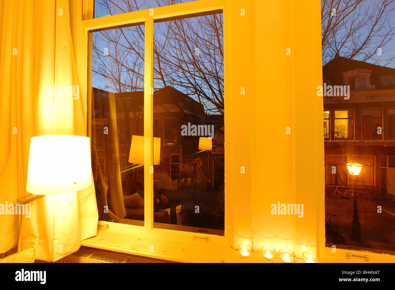 Interior of a house, mansion, inside, Leiden, evening, night, winter ...