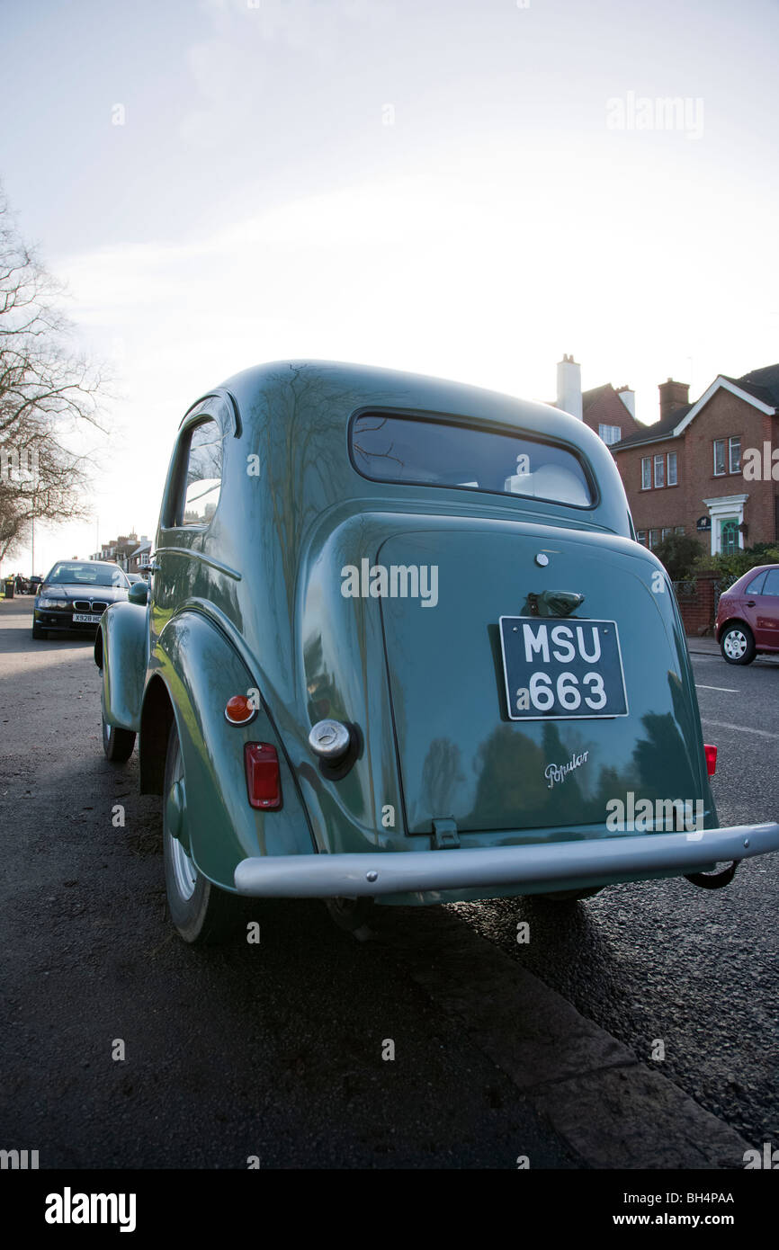 Old Green Ford Popular parked on pavement in Northampton ...