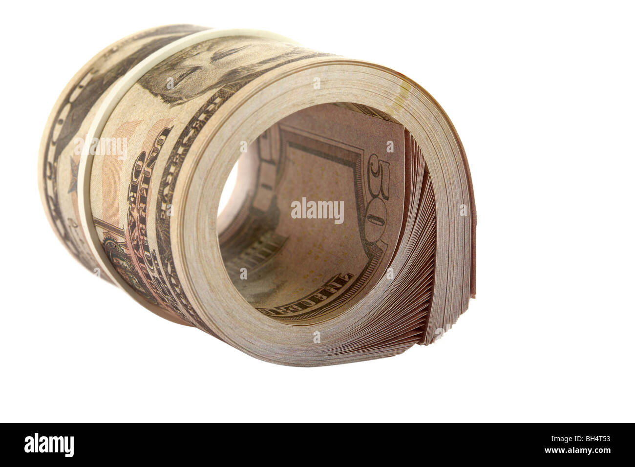 American dollars on a white background Stock Photo - Alamy