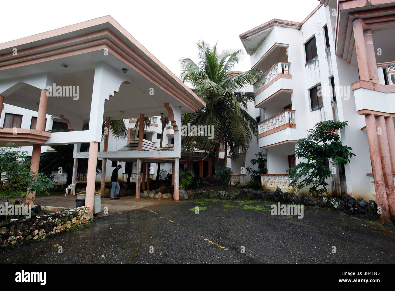 Abandoned derelict hotel on the north coast of Dominican Republic Stock ...
