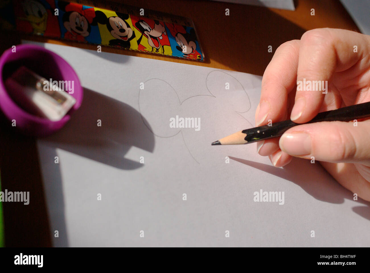 hand drawing Mickey Stock Photo - Alamy