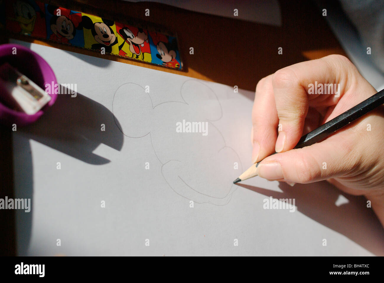 hand drawing Mickey Stock Photo - Alamy