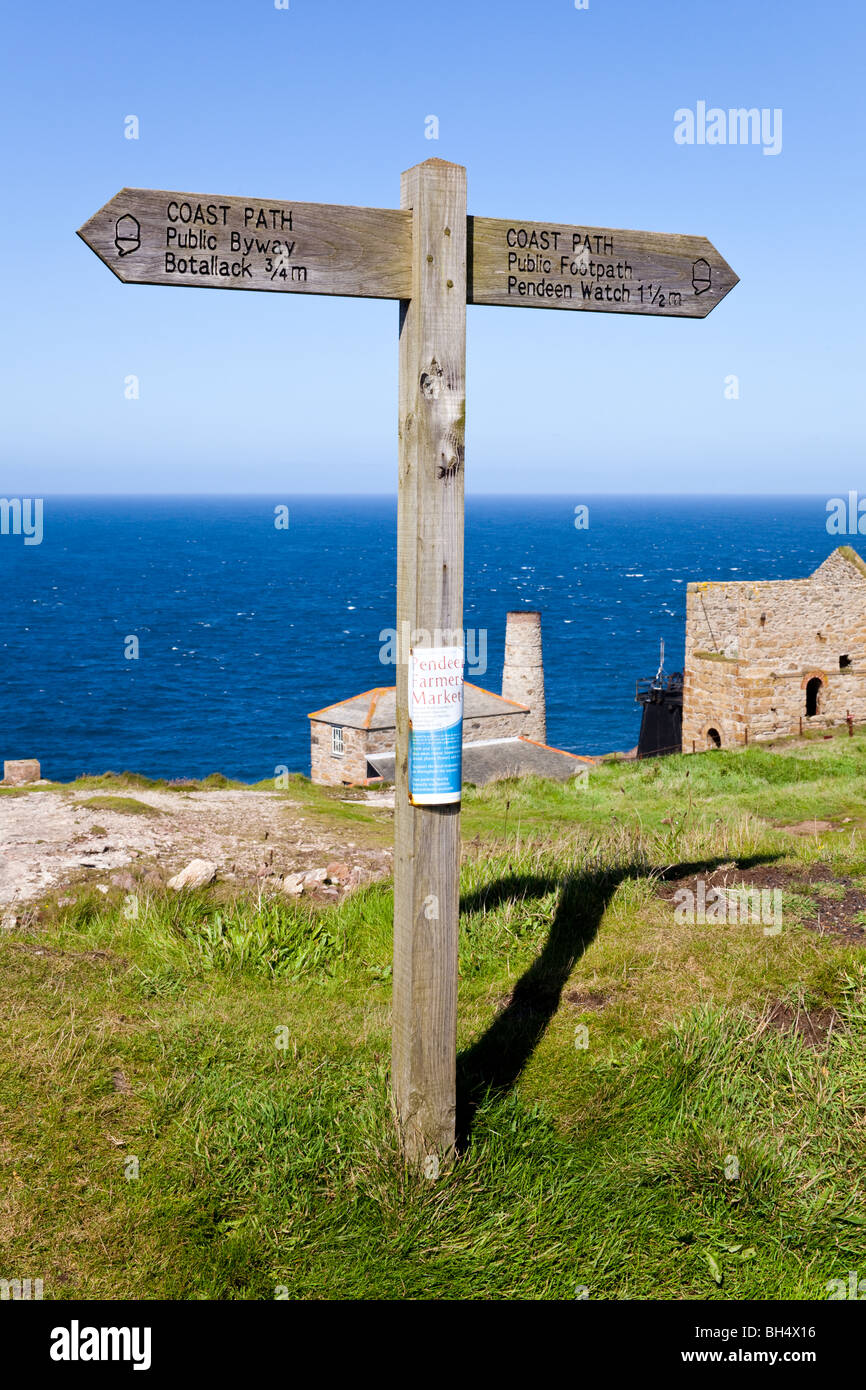 The South West Coast Path at the Levant Mine and Beam Engine ...