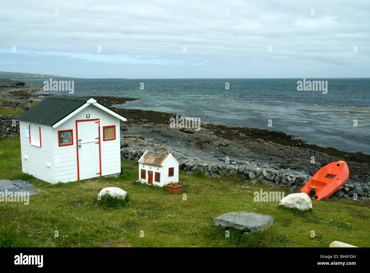 Miniature house, Inis Mor, Aran Islands, Republic of Ireland Stock ...