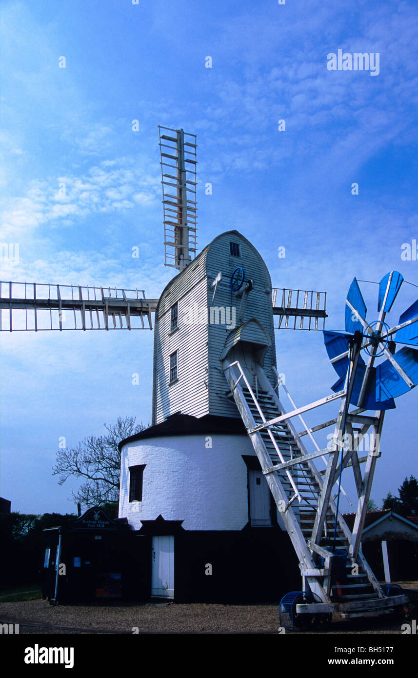 Saxtead Green post mill, Suffolk, England Stock Photo - Alamy