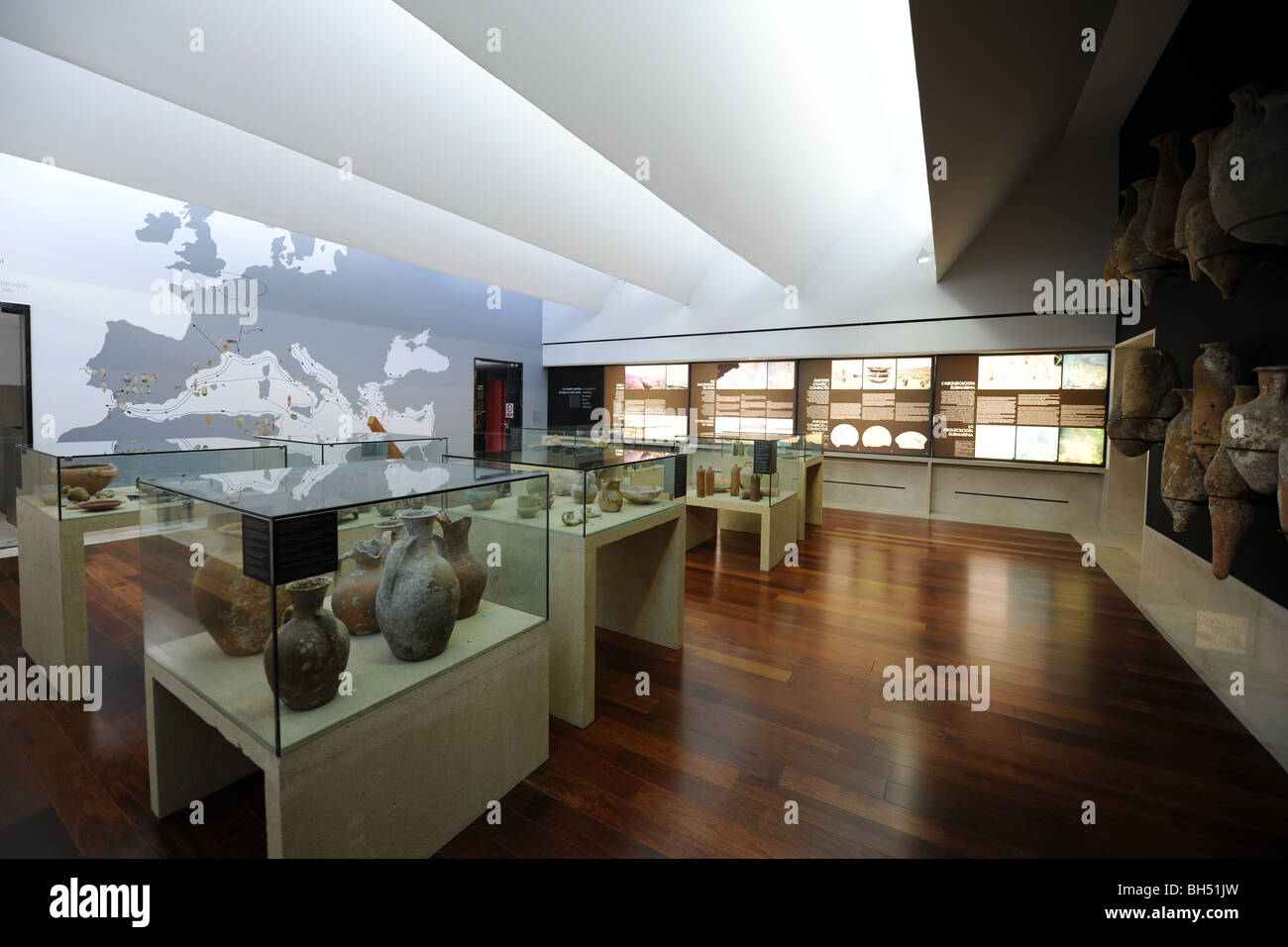 display of amphorae, Soler Blasco Museum, Javea / Xabia, Alicante ...