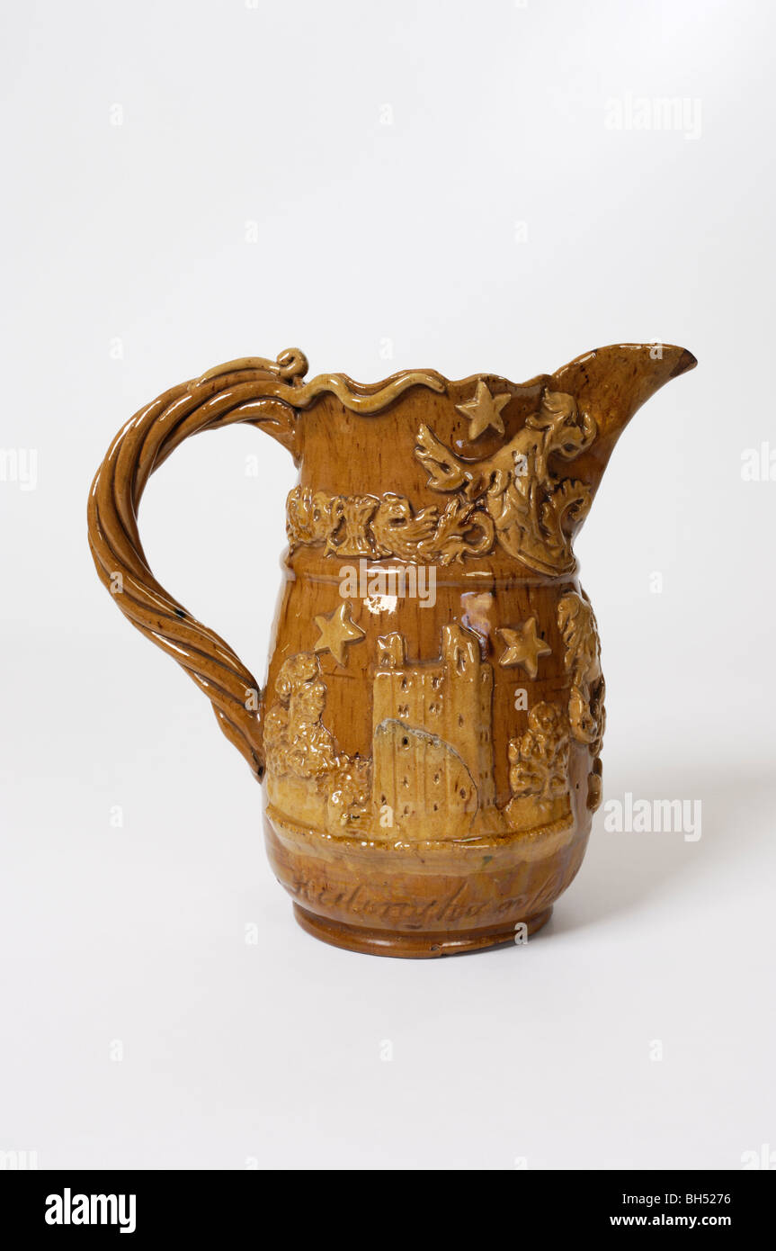 Antique Castle Hedingham jug made by the English potter Edward Bingham ...