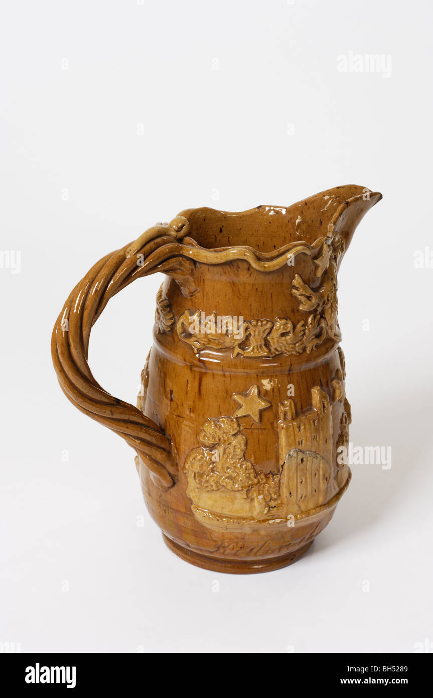 Antique Castle Hedingham jug made by the English potter Edward Bingham ...