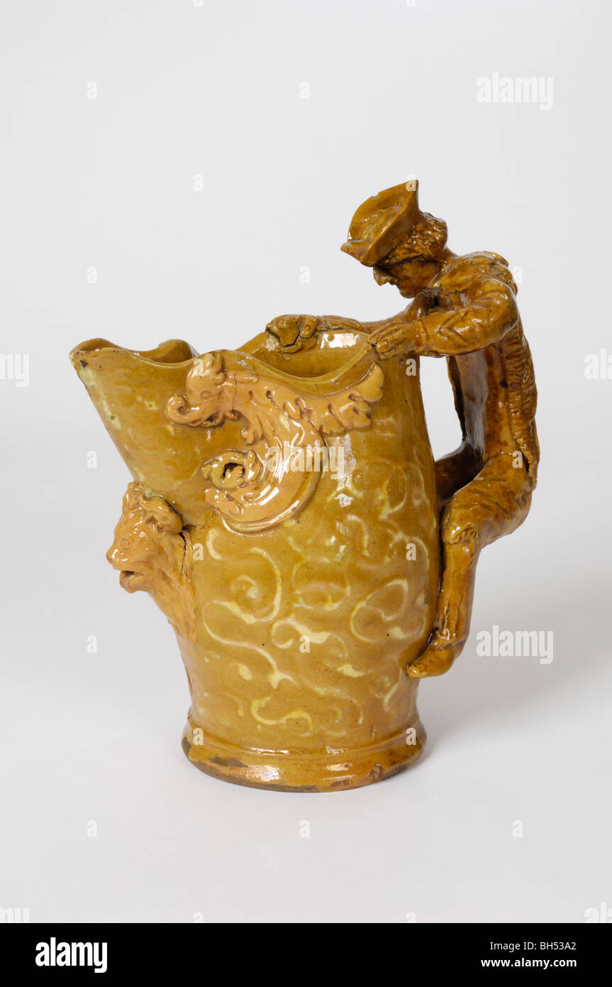 Antique Castle Hedingham jug made by the English potter Edward Bingham ...