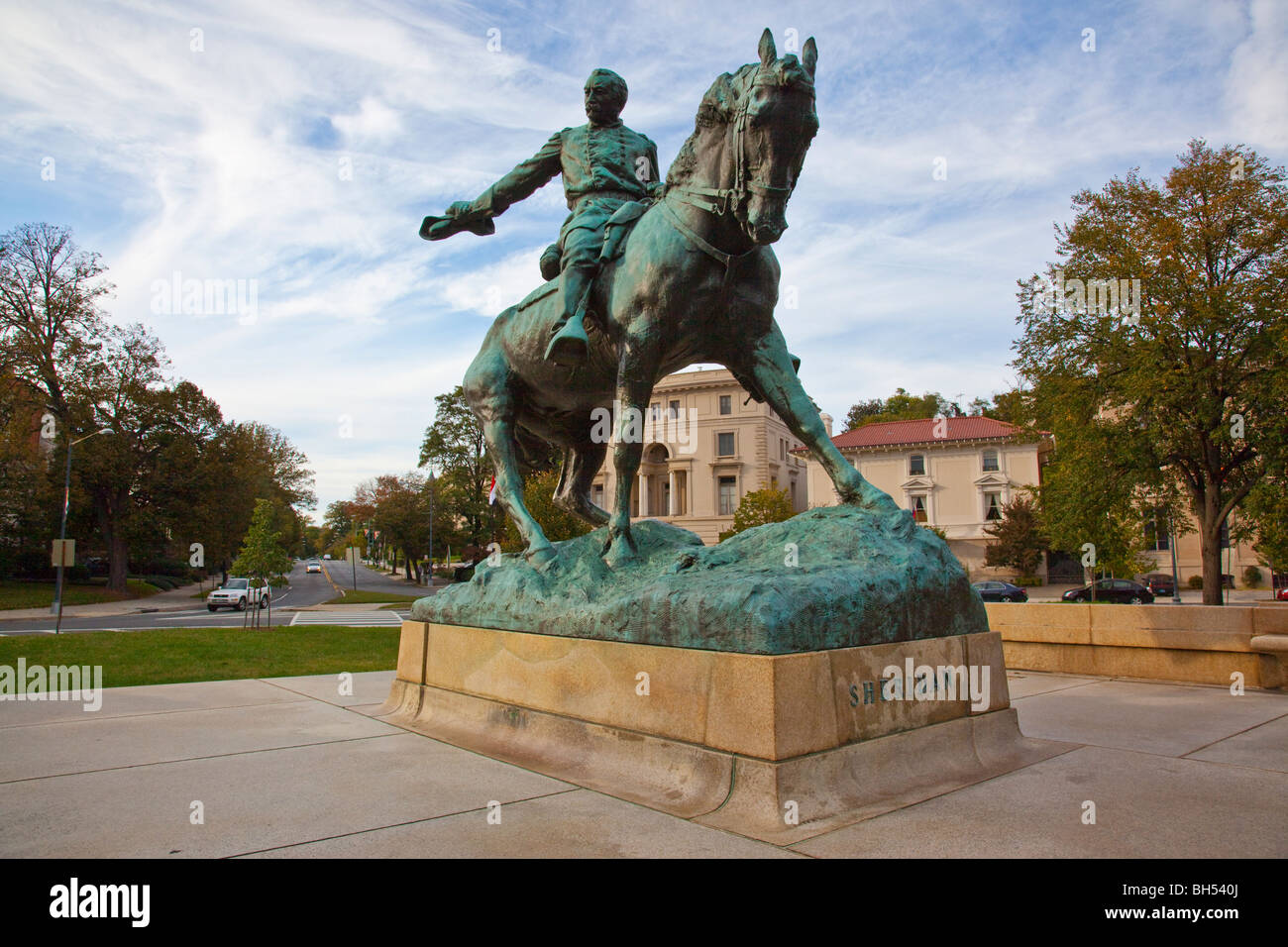 Statue of General Henry Sheridan in Washington DC Stock Photo - Alamy