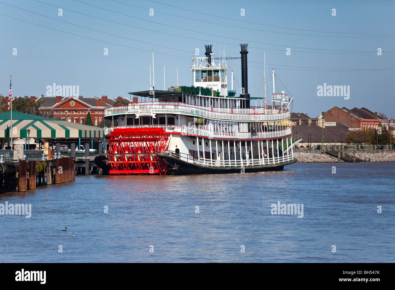 The Natchez Steamer Paddlewheel Boat in the French Quarter of New ...