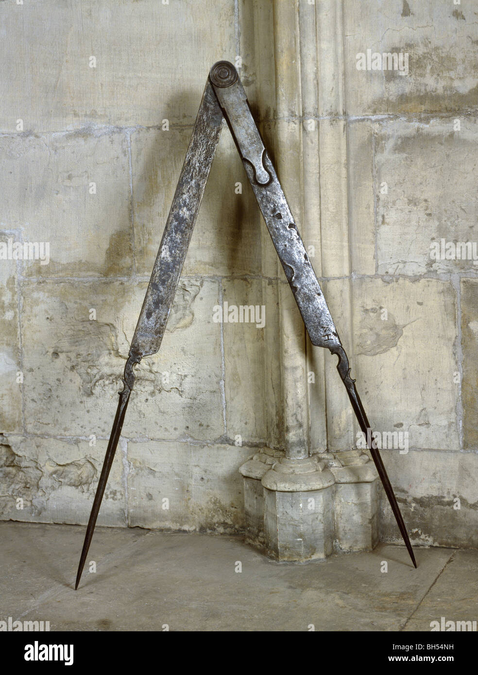 York Minster: medieval mason's dividers used in Masons' drawing office ...