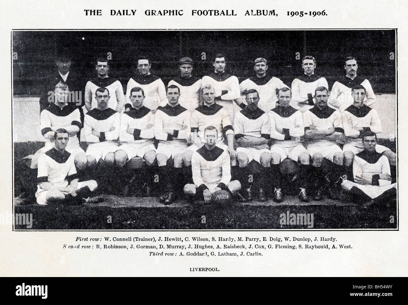 Liverpool 1905, team photo of the Football League Champions at the ...