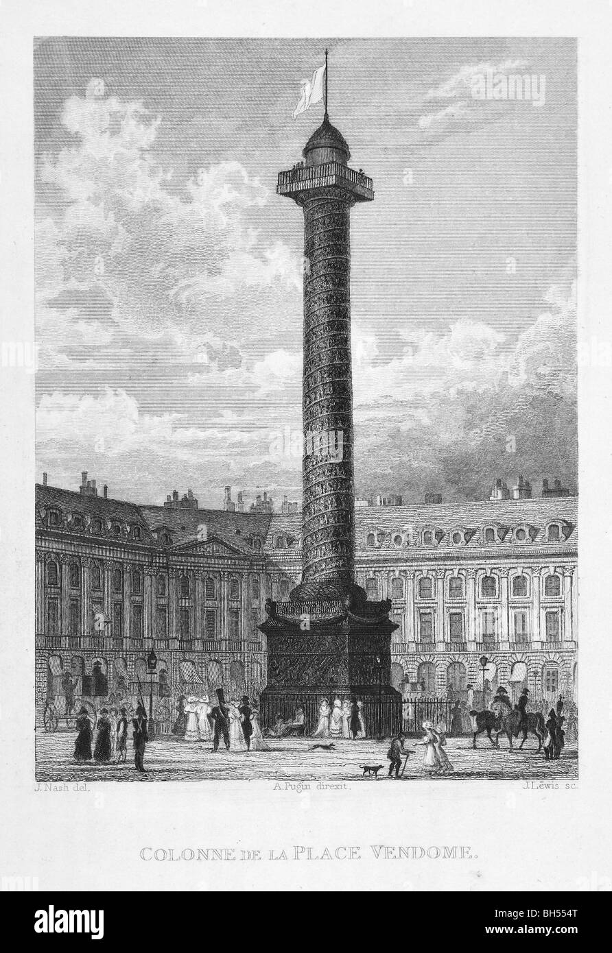 Column on the Place Vendome Stock Photo - Alamy