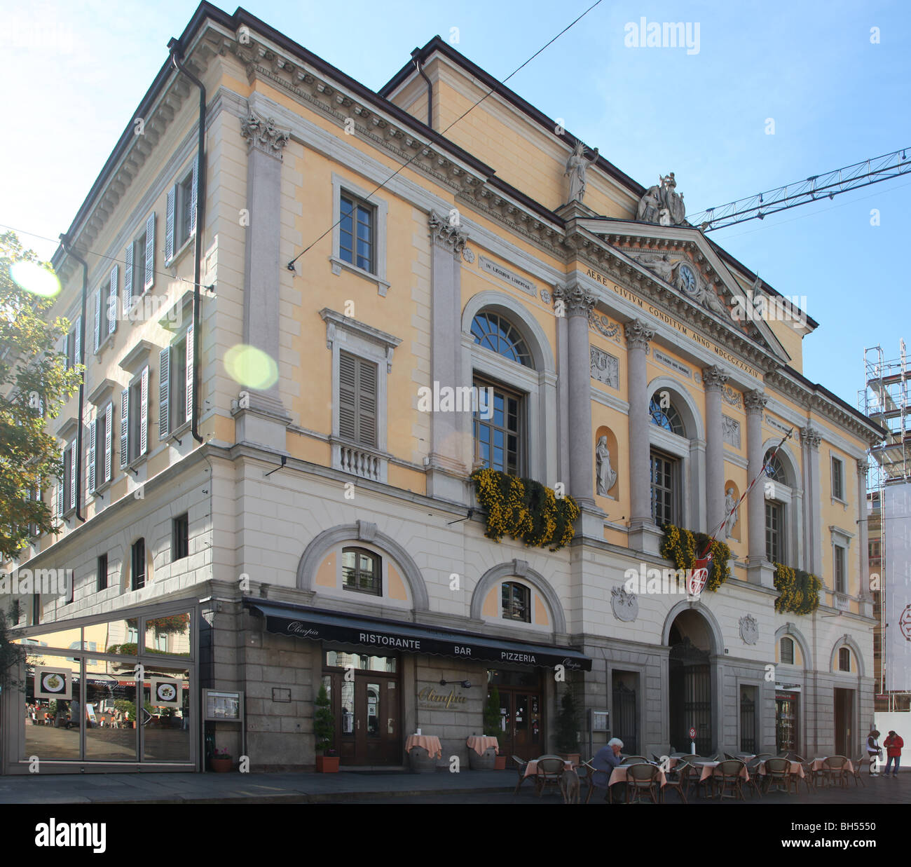 Lugano town hall, Piazza della Riforma Stock Photo - Alamy