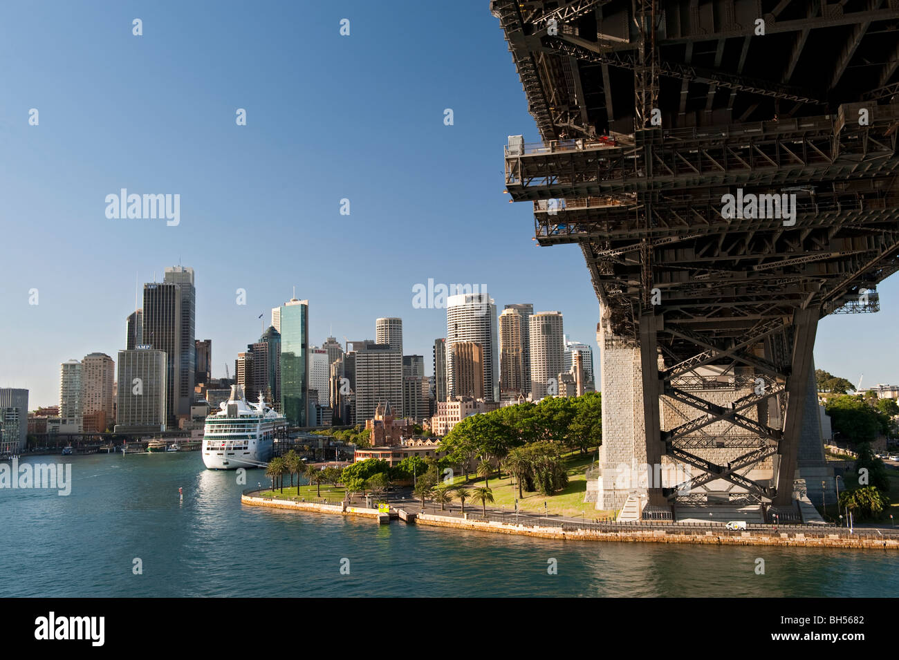 View of Circular Quay from Sydney Harbour Bridge, Australia Stock Photo ...