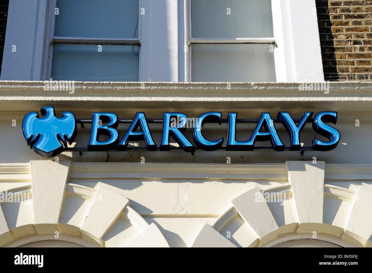 Barclays bank sign logo uk hi-res stock photography and images - Alamy