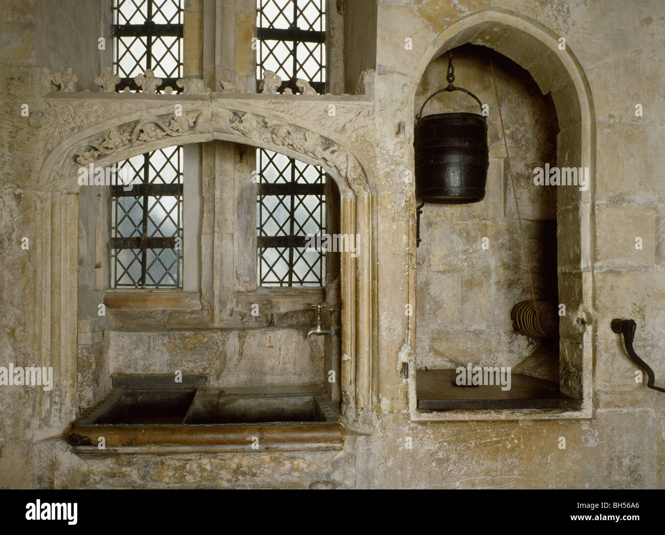 York minster : Zouche chapel well & sink. Water form a roman well, arch ...