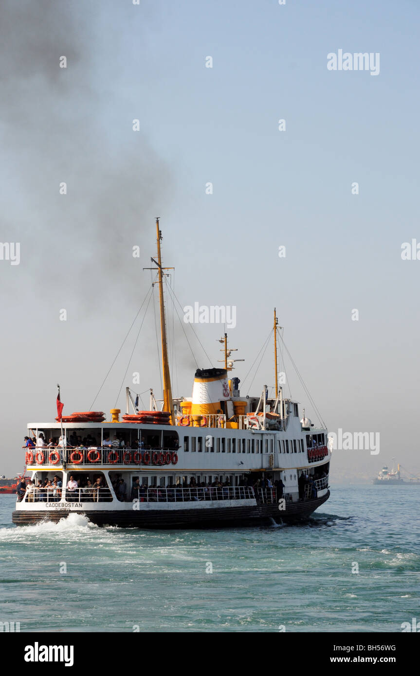 Ferry boat between the europe and asian side of turkey Stock Photo - Alamy