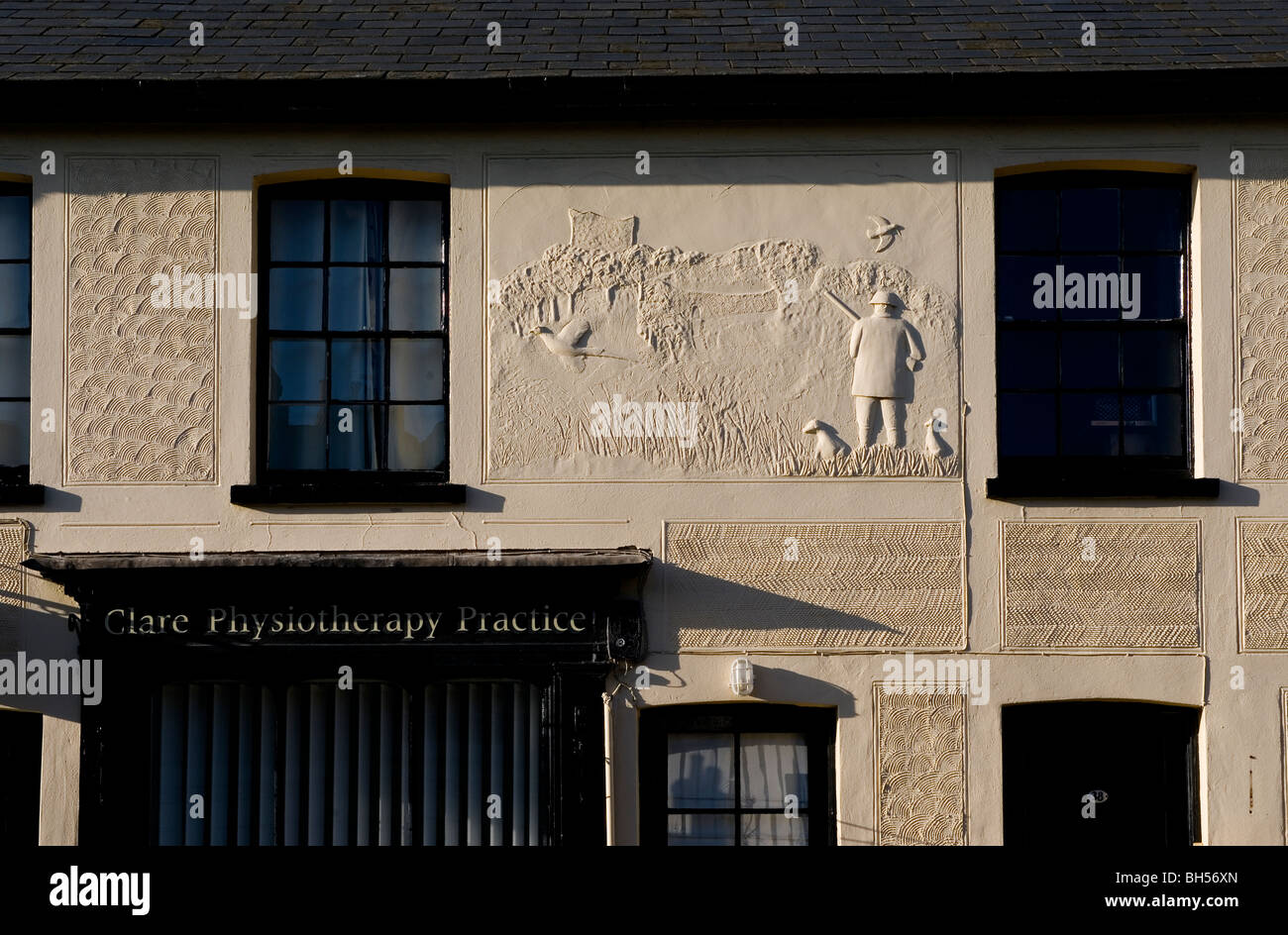 Pargeting or sometimes spelt Pargetting, on the front of a house in the ...