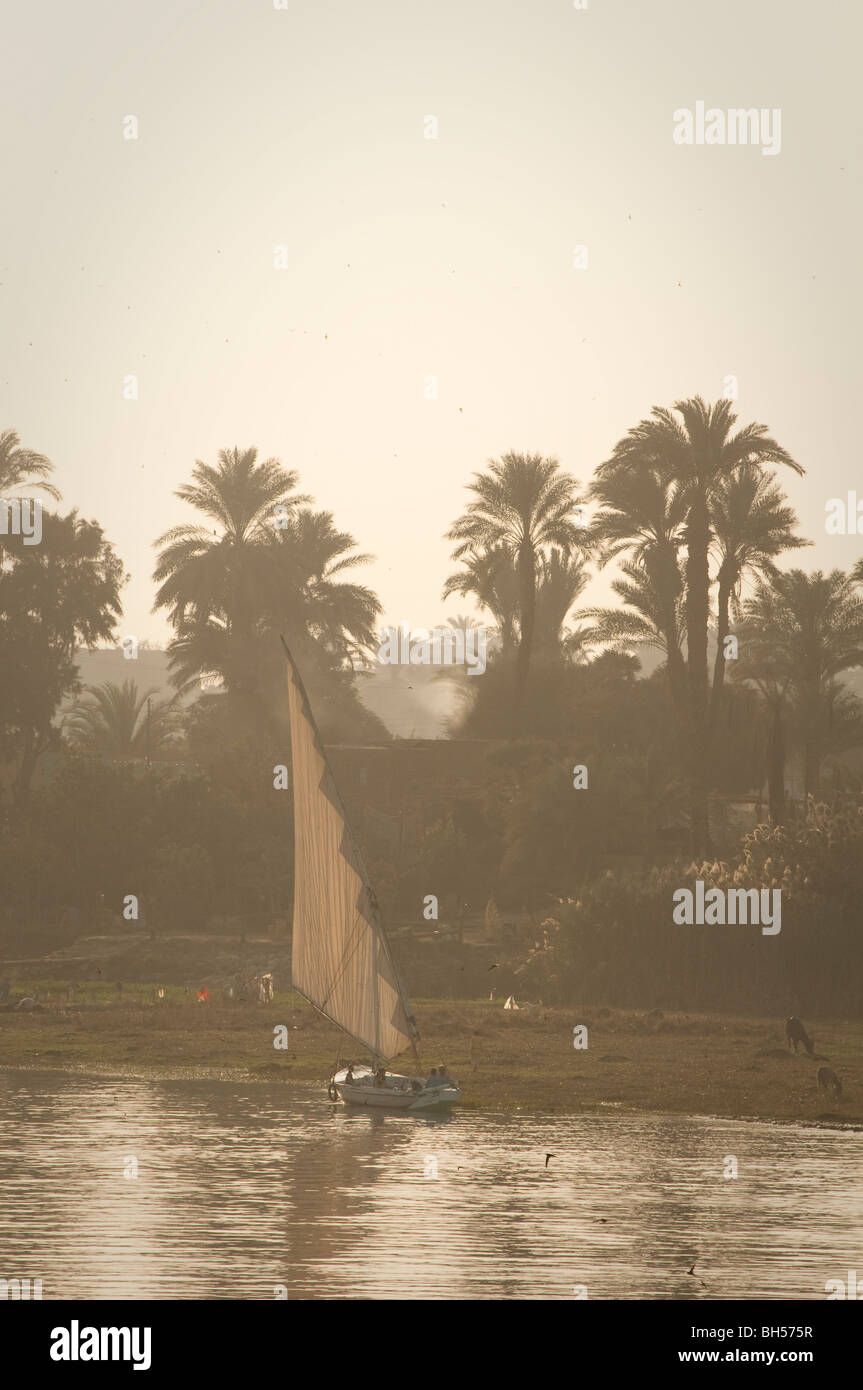 Felucca boat on the Nile in Egypt, Africa Stock Photo - Alamy