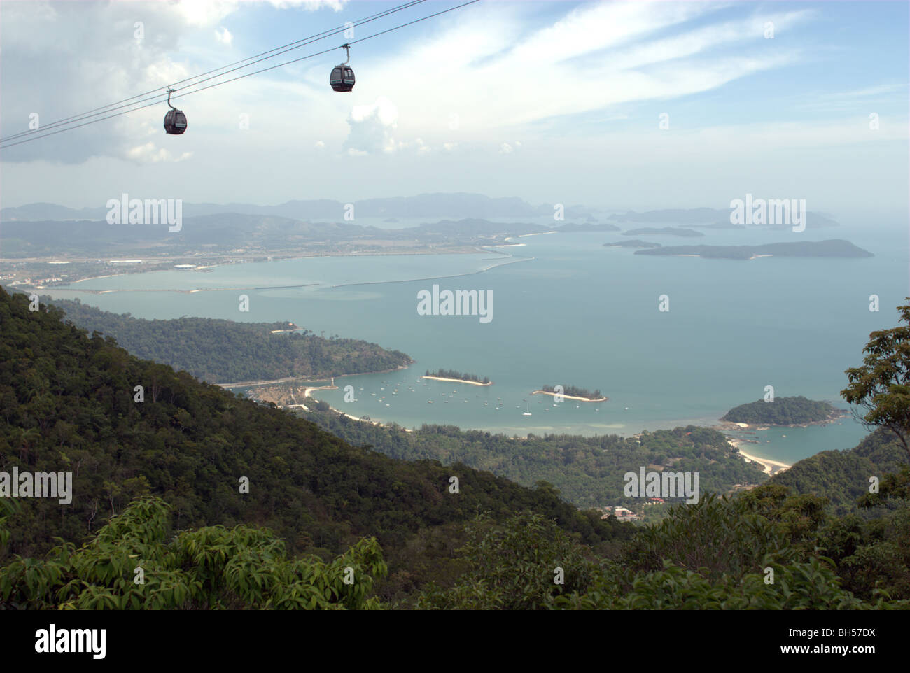Langkawi cable cars and backdrop, Malaysia Stock Photo - Alamy