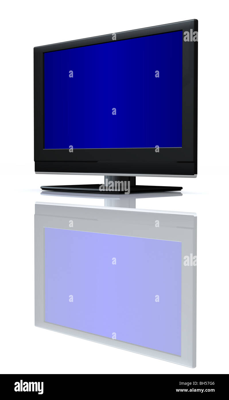 flat LCD tv Liquid-Crystal Display on white Stock Photo - Alamy