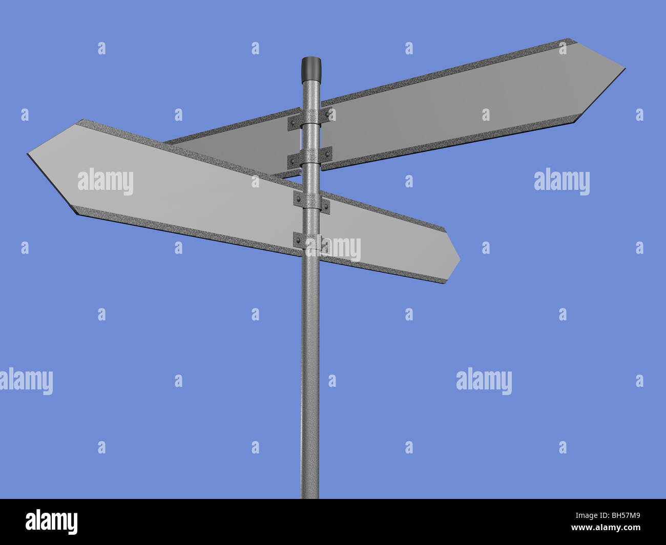Blank signpost path included Stock Photo - Alamy