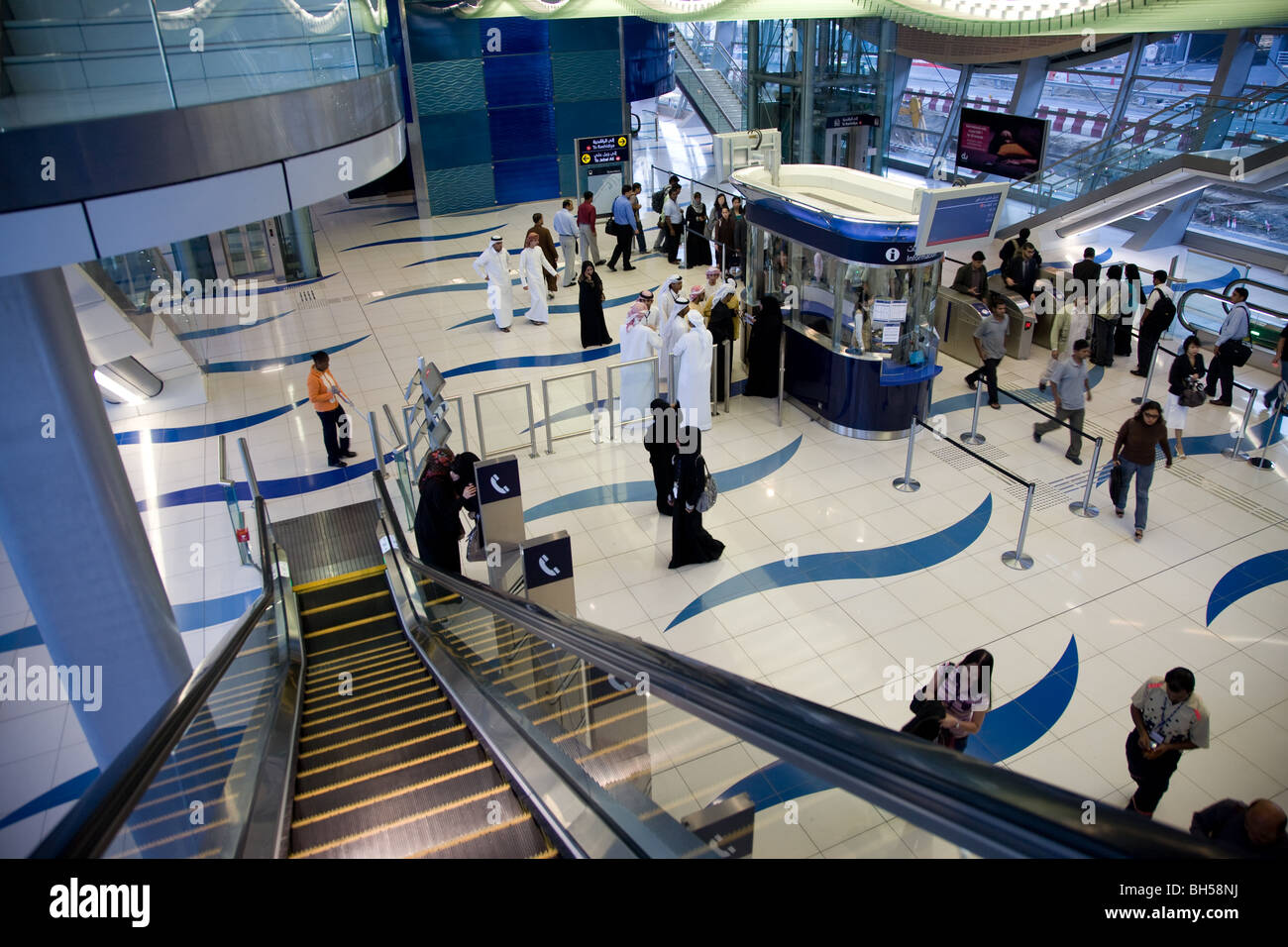 Jebel Ali Dubai Metro Station ticket hall UAE Stock Photo - Alamy