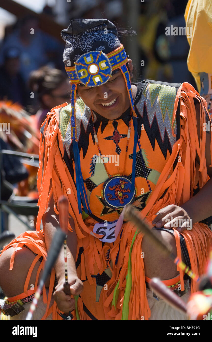Native American drummers and singers at North American Indian Days ...