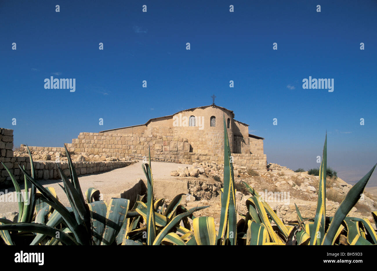 Jordan, Moses Church on Mount Nebo Stock Photo - Alamy