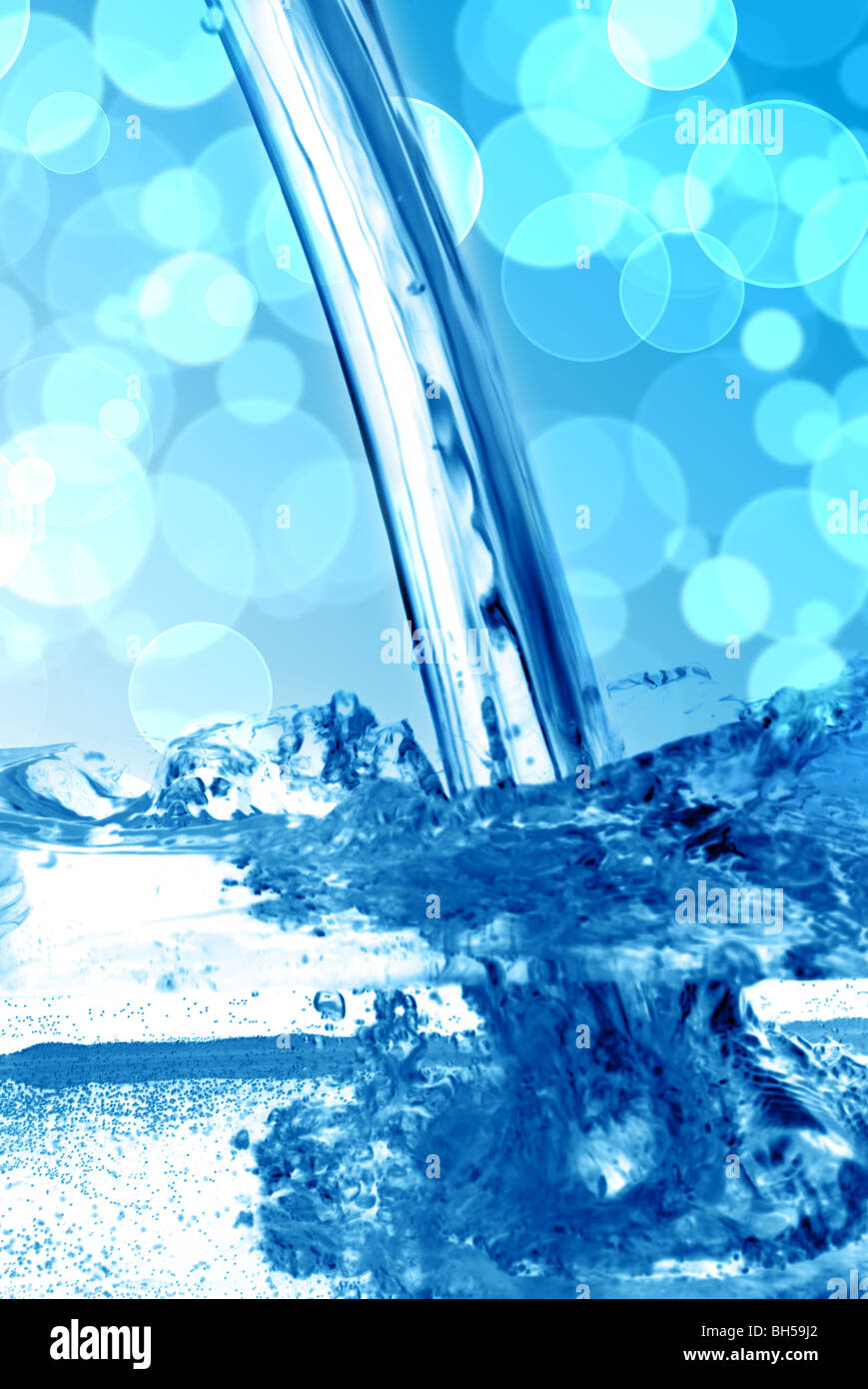 The abstract water splash background Stock Photo - Alamy