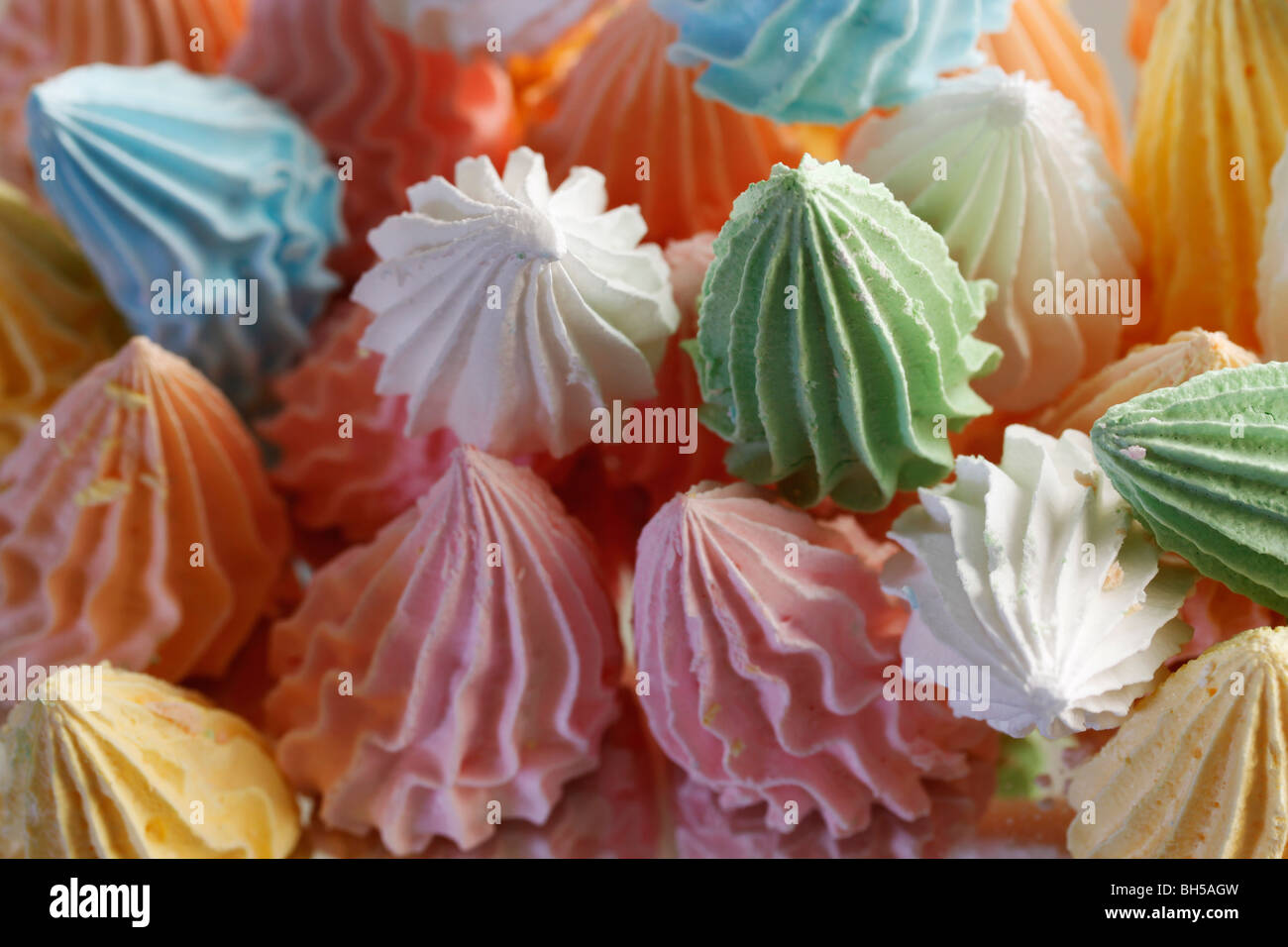 Multi coloured meringues Stock Photo - Alamy