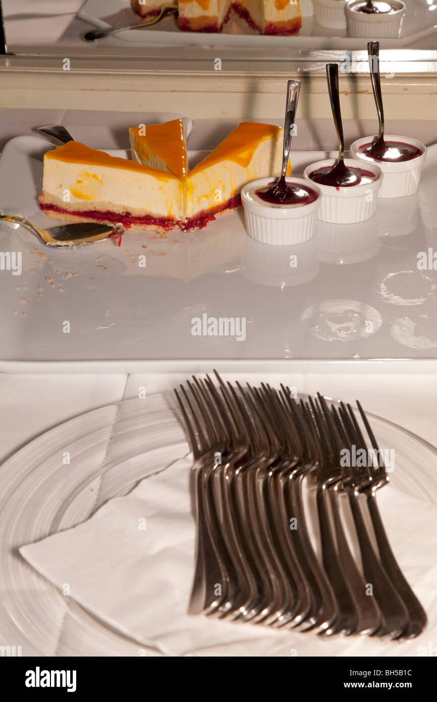 Plate of food at buffet Stock Photo - Alamy