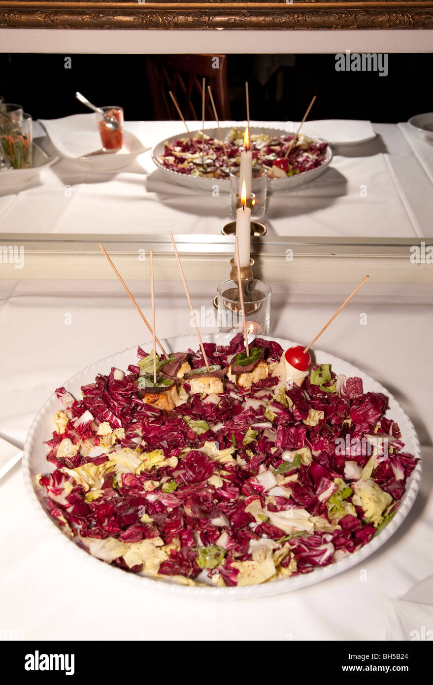 Plate of food at buffet Stock Photo - Alamy