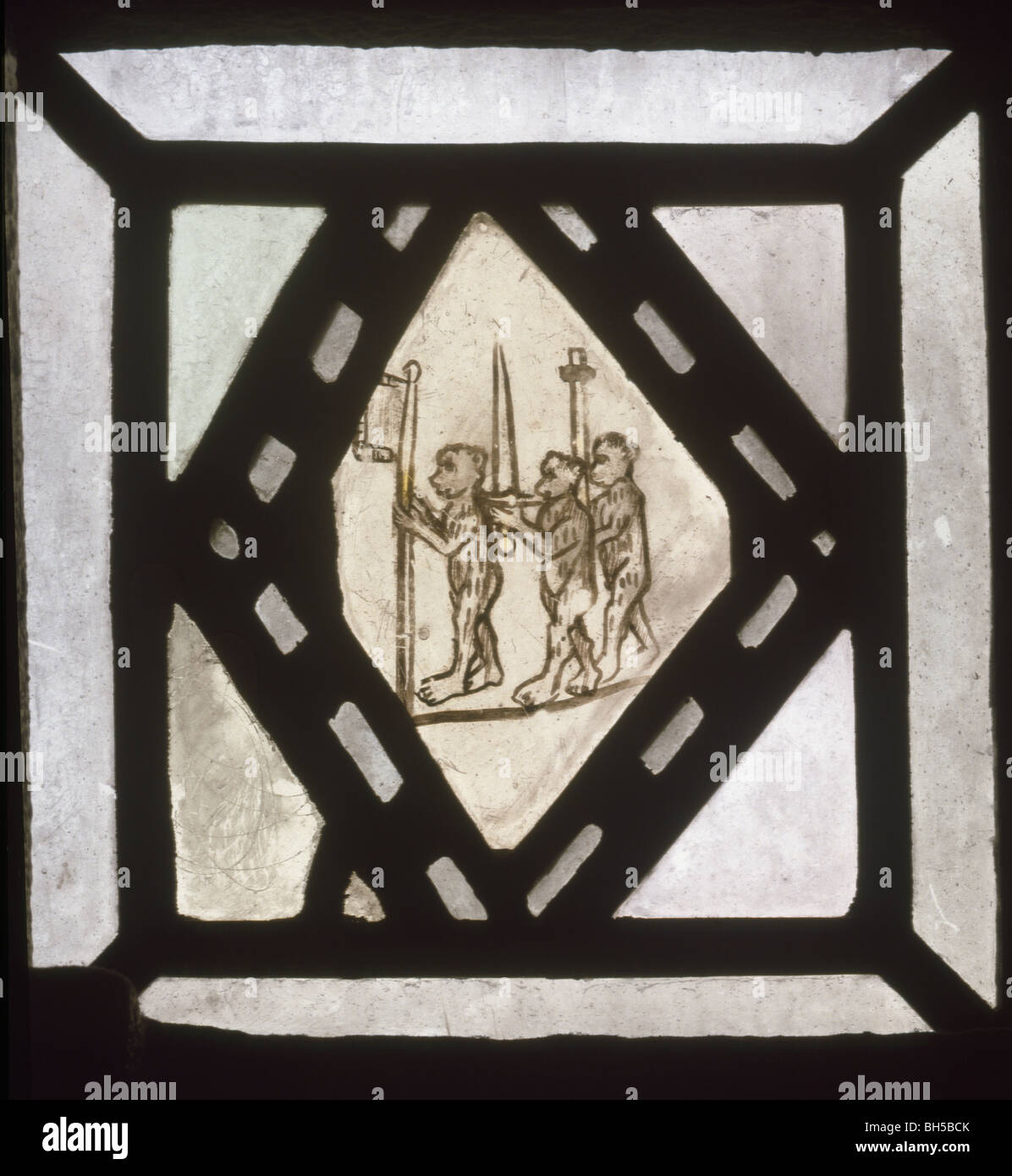 York Minster stained glass panel in the Zouche chapel, medieval ...