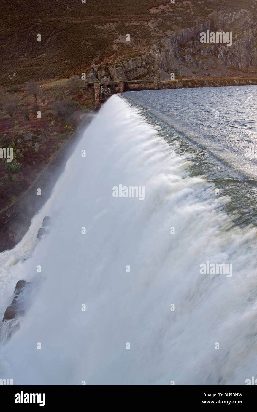 View of the Elan Valley Dams and Reservoirs near Rhayader Stock Photo ...
