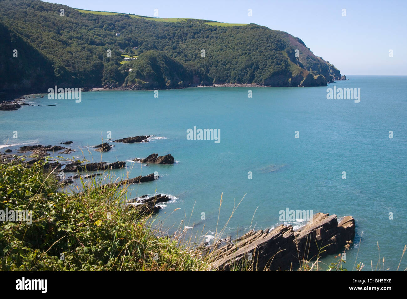 woody bay north devon Stock Photo - Alamy