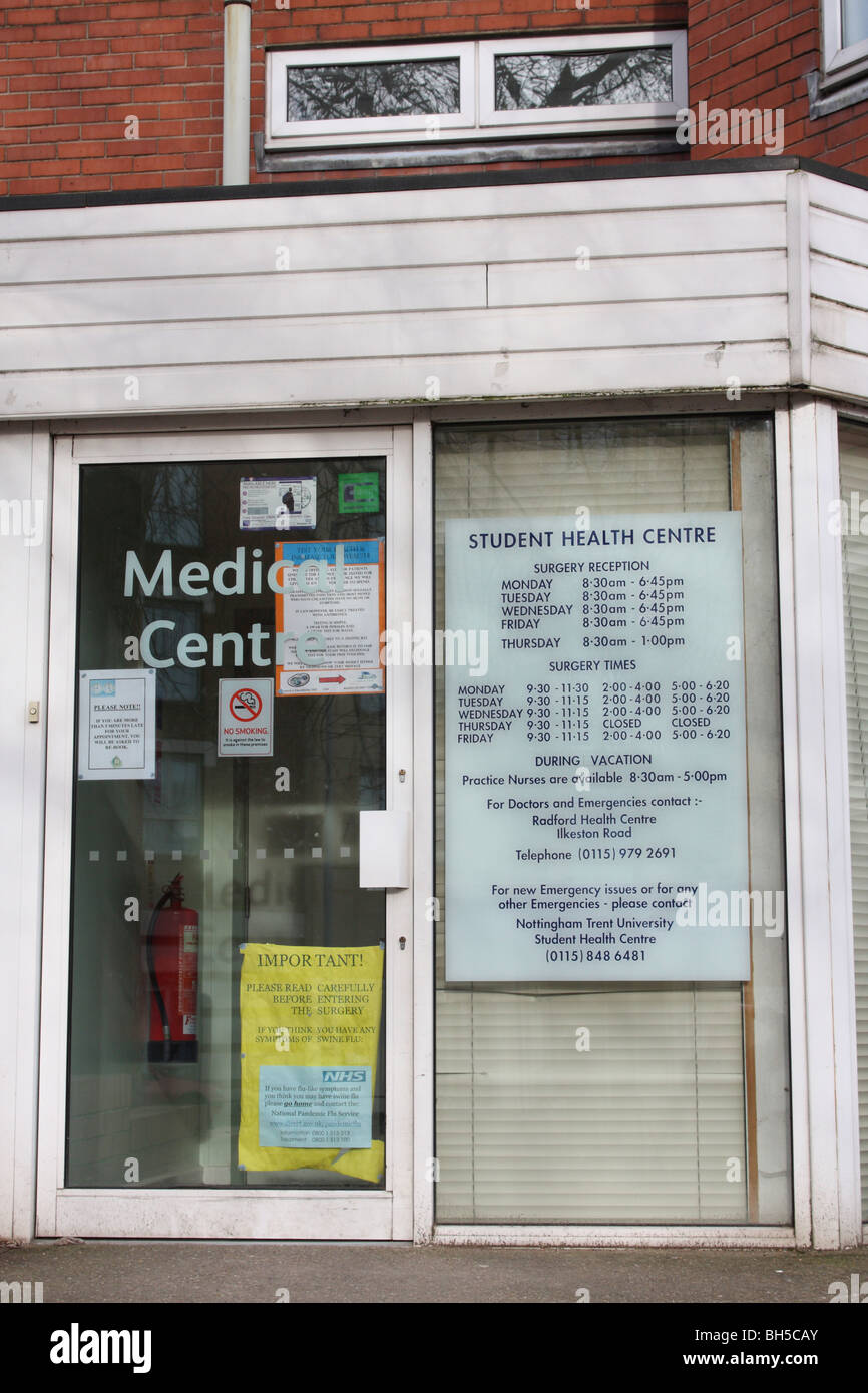 A Student Health Centre on a university campus in the U.K Stock Photo ...