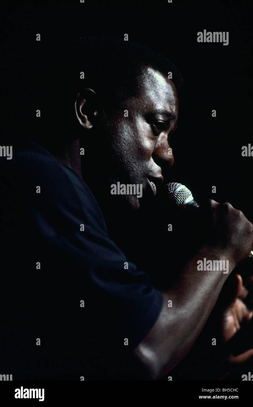 African American / African-American Man, Black Male Soul Singer singing ...