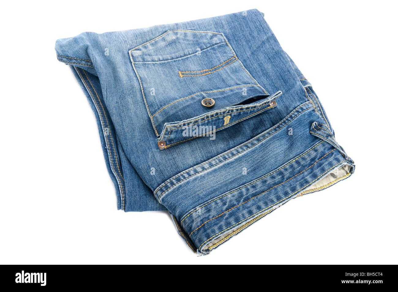 object on white - clothes jeans close up Stock Photo - Alamy