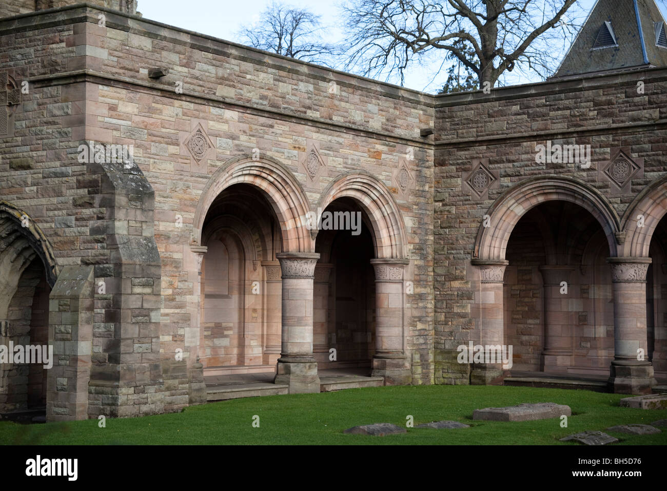 Kelso Abbey Scottish Borders UK - Roxburghe Aisle Stock Photo - Alamy