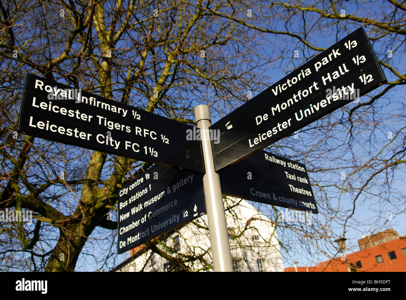 Leicester Information Sign Stock Photo - Alamy