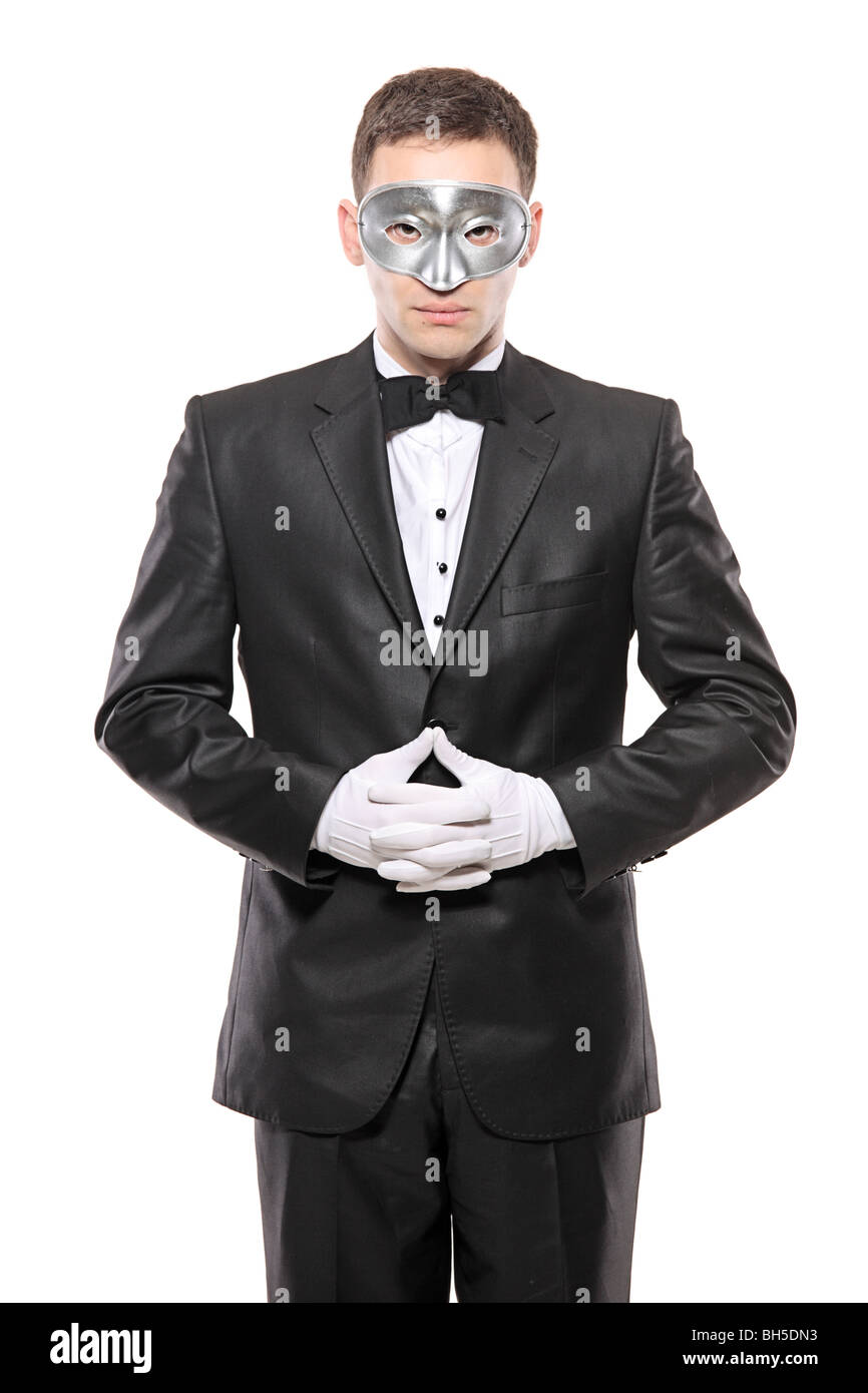 Man and tuxedo and mask hi-res stock photography and images - Alamy