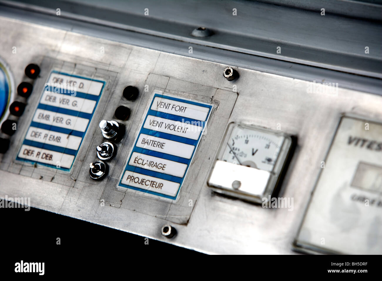 Cable-car controls panel, Megève, Haute Savoie, France, Europe Stock ...