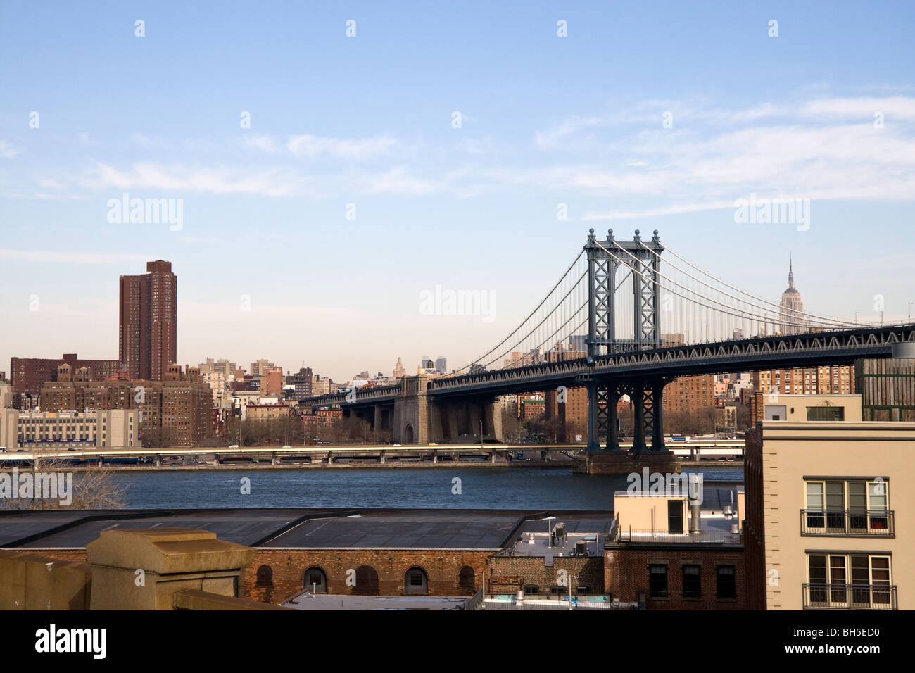 Brooklyn bridge manhattan side tower hi-res stock photography and ...